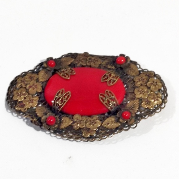 Vintage | Jewelry | Vintage Max Neiger Art Deco Czech Glass Brooch ...